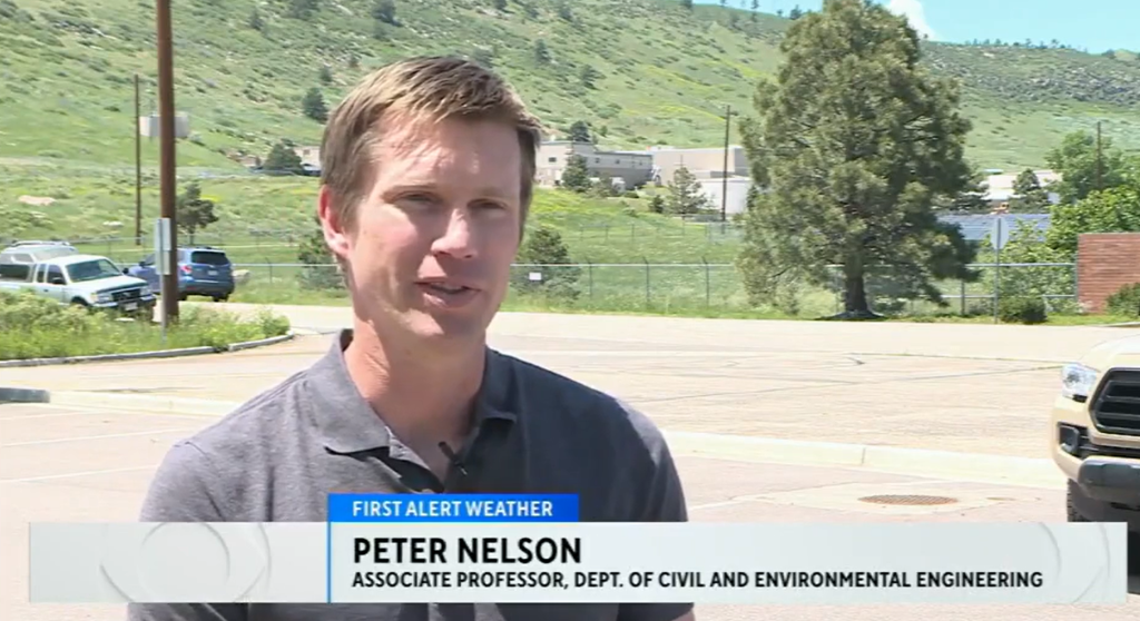 Nelson shares research on wildfires with CBS - Department of Civil ...